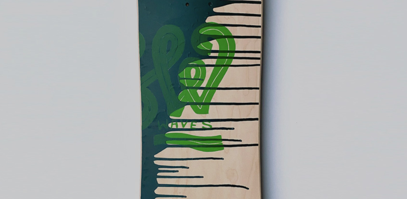 Skate board Art Board Wheels and Waves 2023