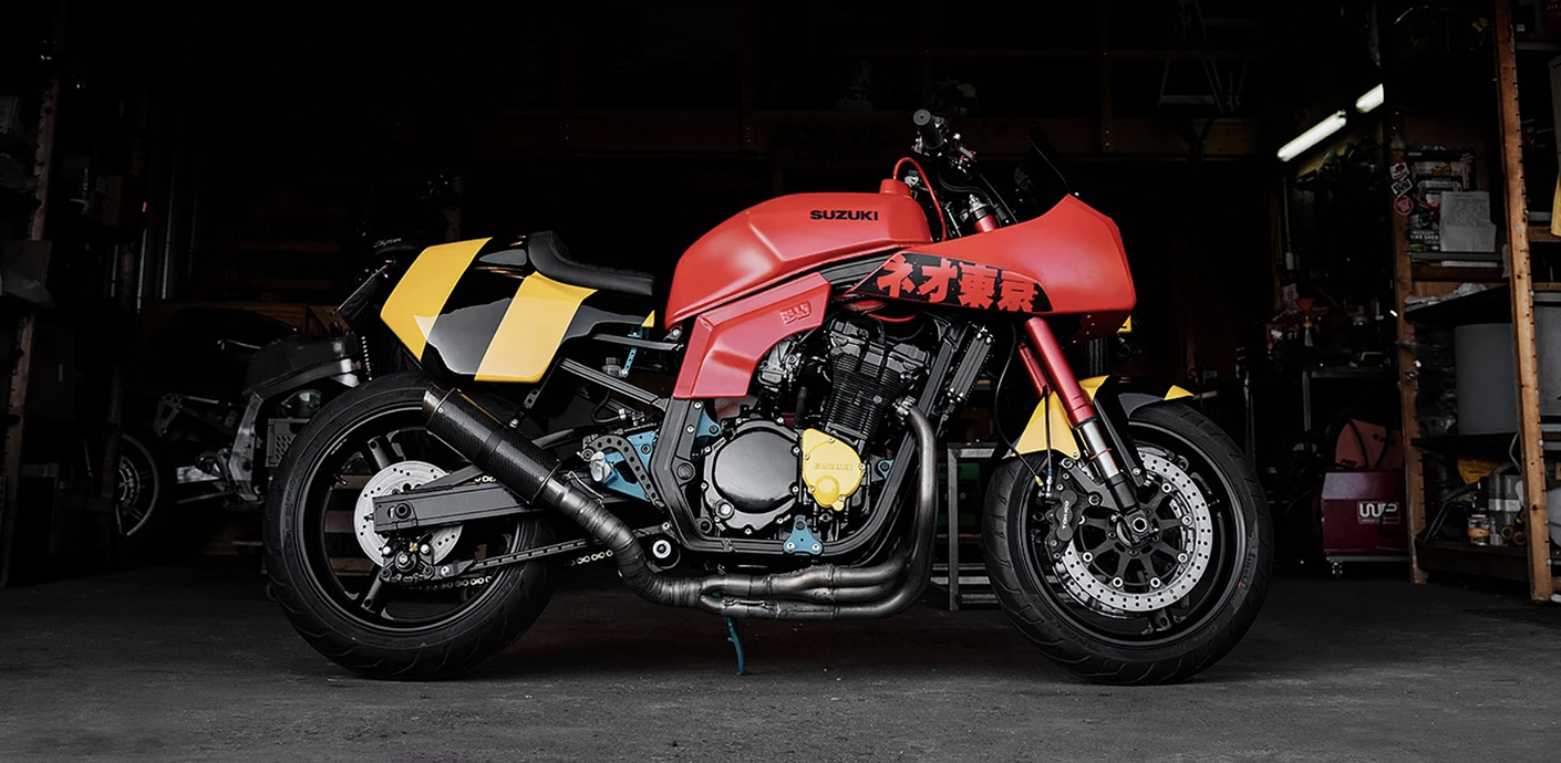 Cafe Racer Suzuki GSXR 750 Néo Tokyo Cool Kid Customs