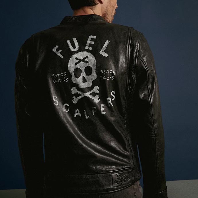 Blouson moto vintage cuir : Fuel X Scalpers