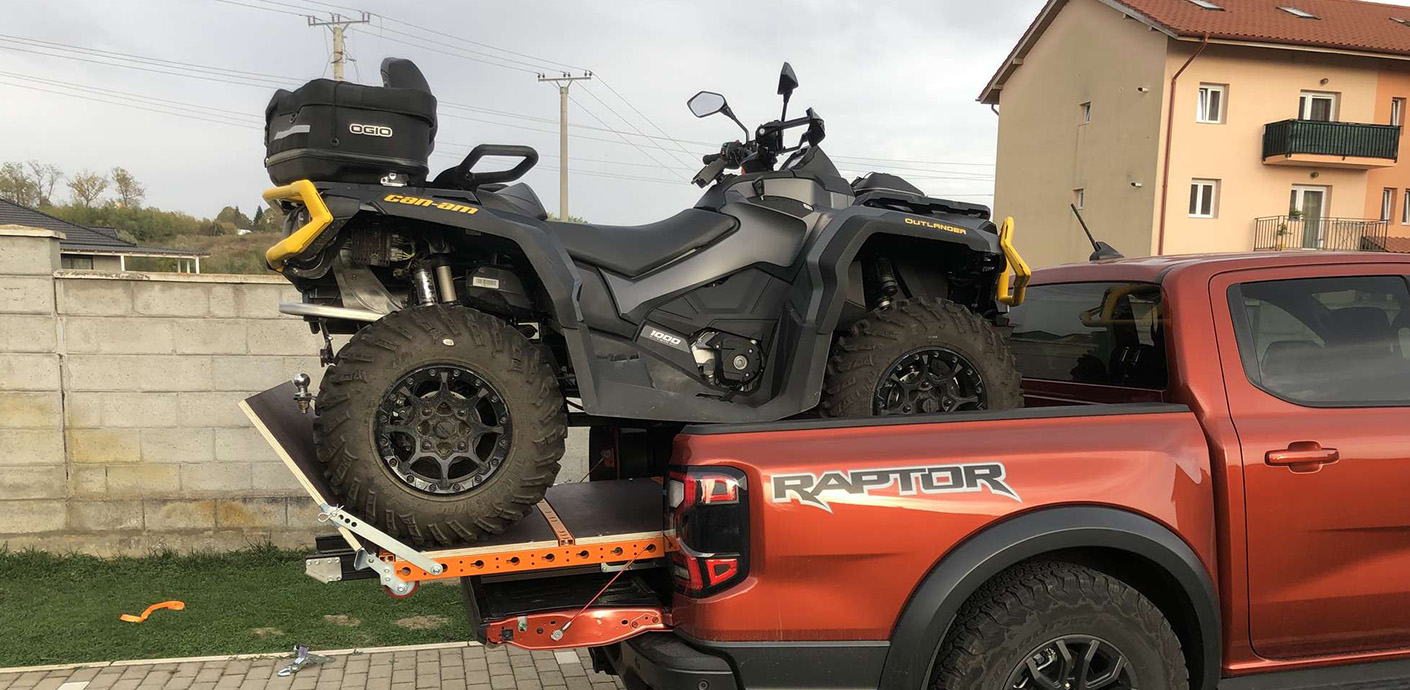 Rampe de chargement electrique moto